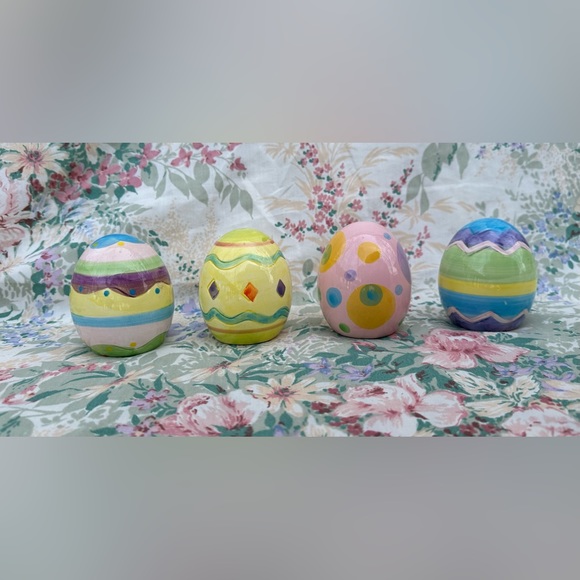 unknown | Holiday | Four Painted Ceramic Eggs | Poshmark